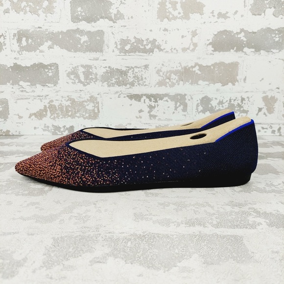 Rothy's | Shoes | New Rothys The Flat Womens Midnight Metallic Slip On ...